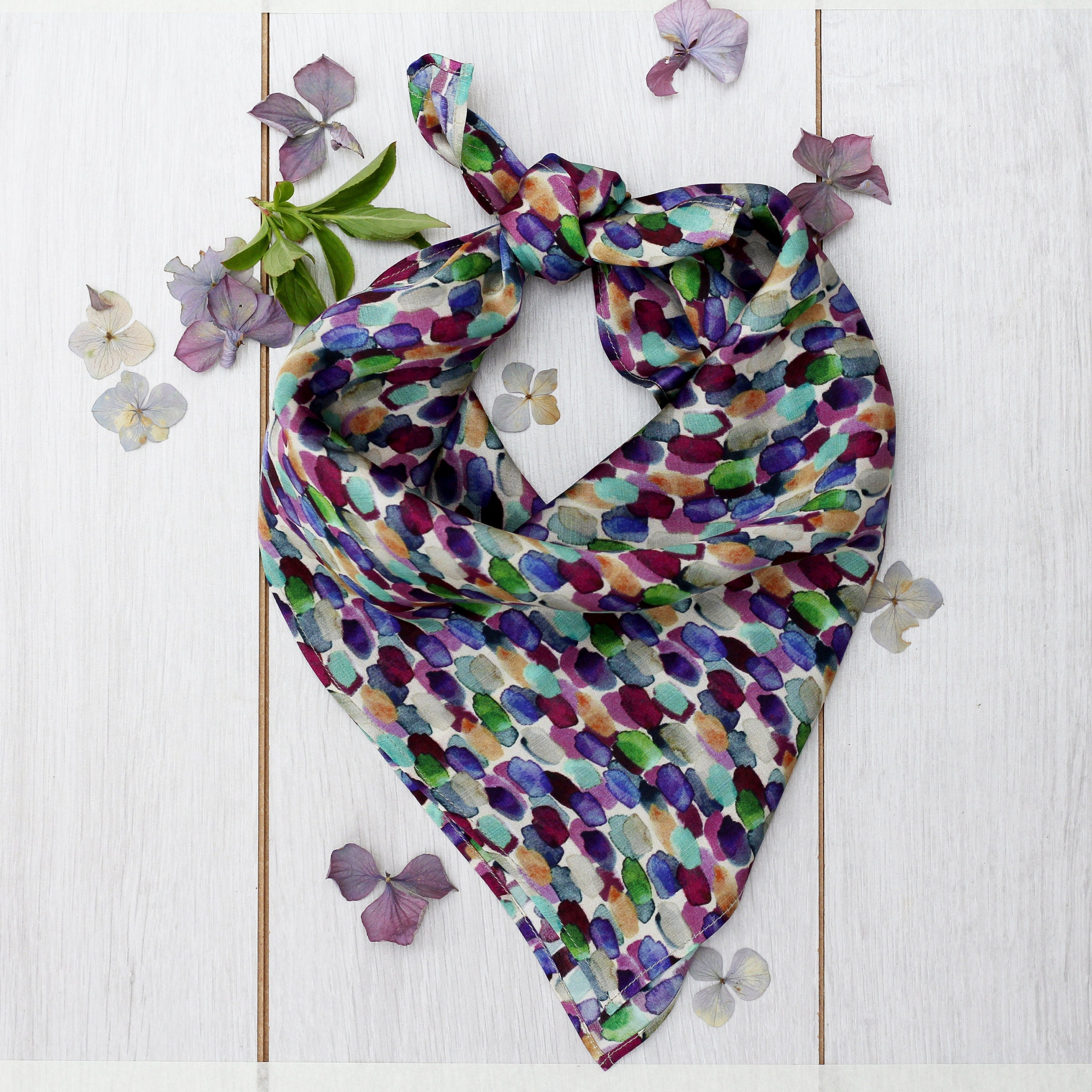 Silk Neckerchiefs- Medium Square Silk Scarves – Pattern Passion